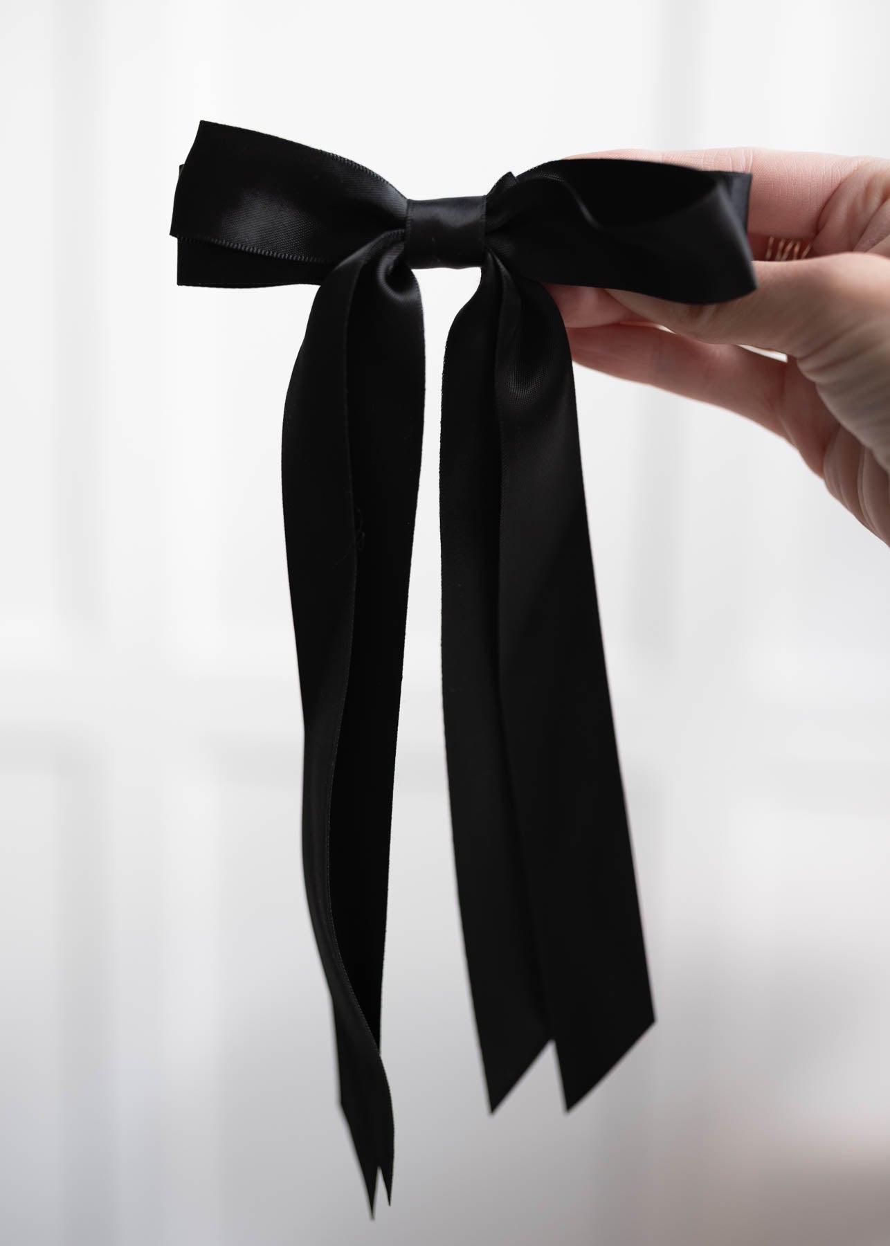 Mara Black Double Satin Bow Josslyn – My Sister's Closet