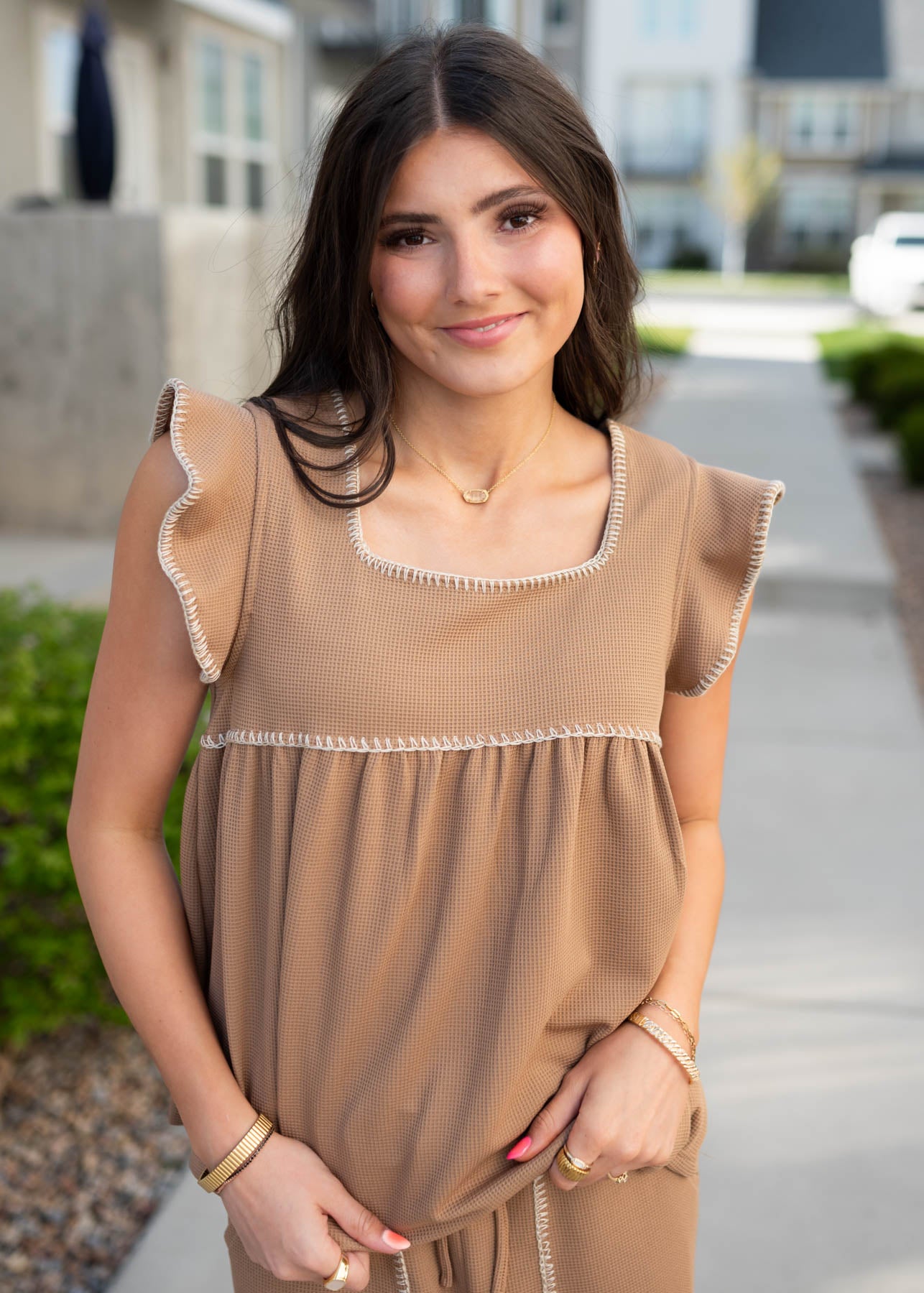 Addison Brown Top Polagram – Lena Layne