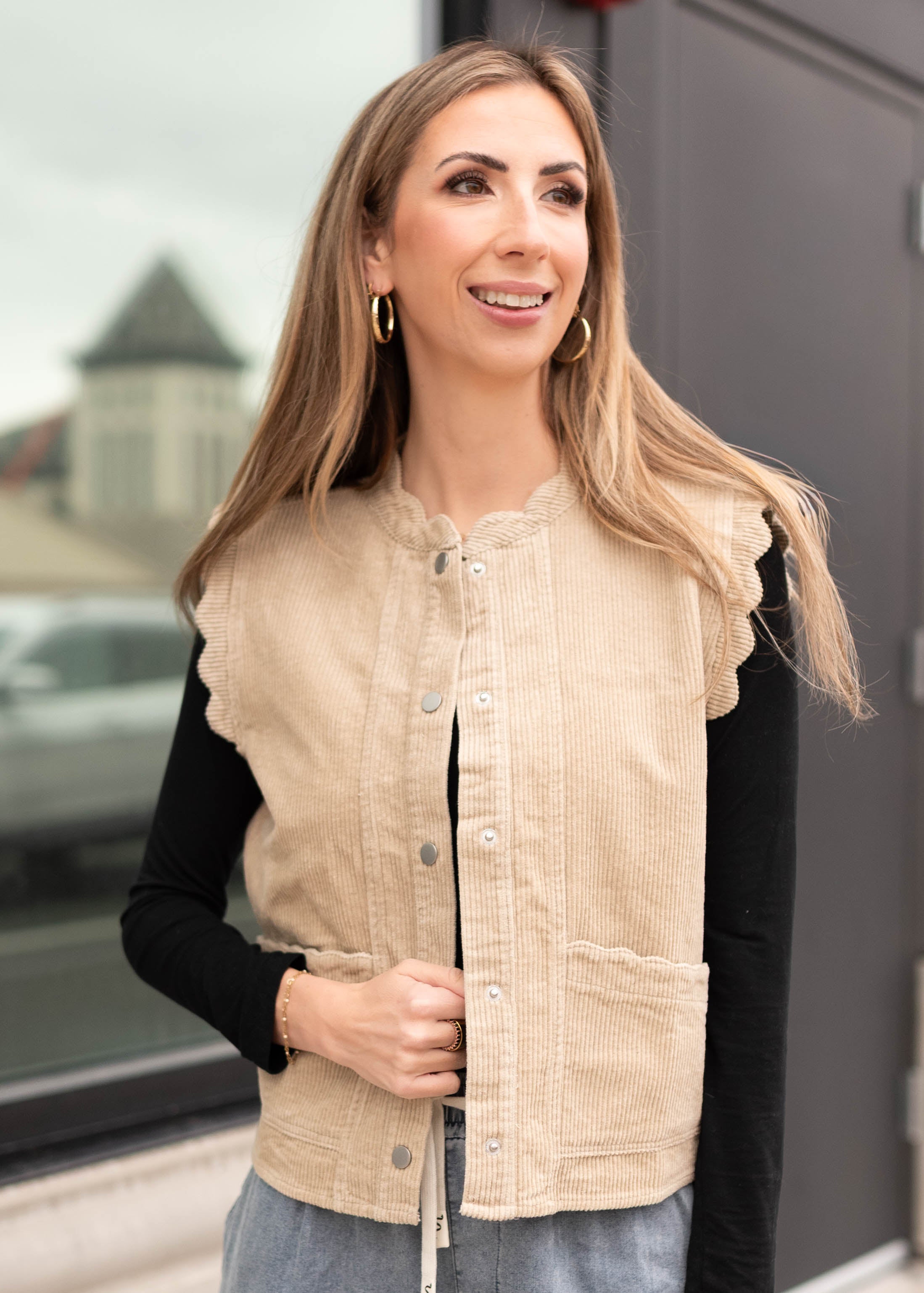 Allison Corduroy Cardigan Vest LovLov – Lena Layne