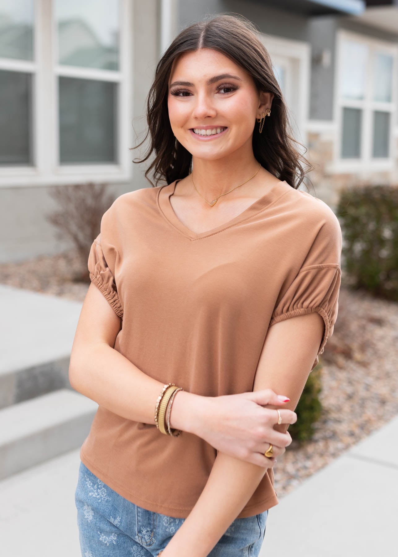 Aniece Light Mocha Top Ces Femme – Lena Layne
