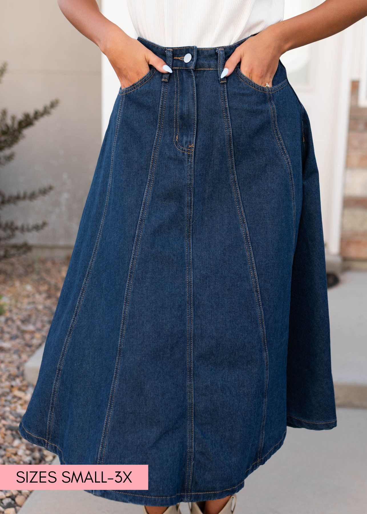 Diana Dark Denim Skirt Polagram – Lena Layne